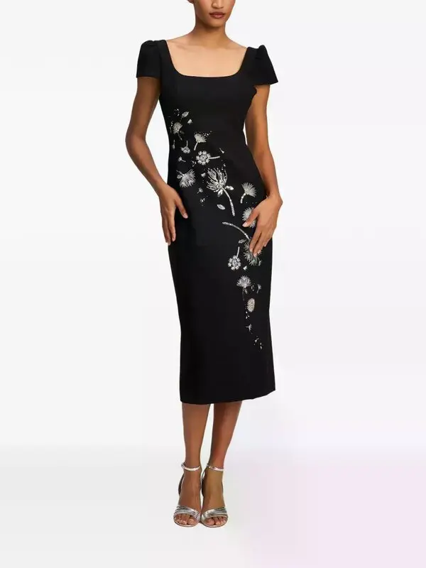 Cinq À Sept Midnight Dandelion Iliana Midi Dress