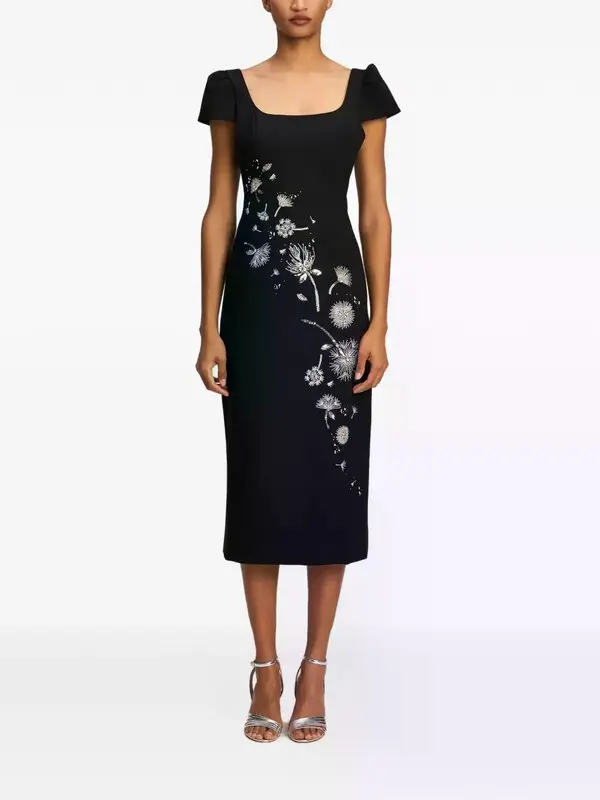 Cinq À Sept Midnight Dandelion Iliana Midi Dress