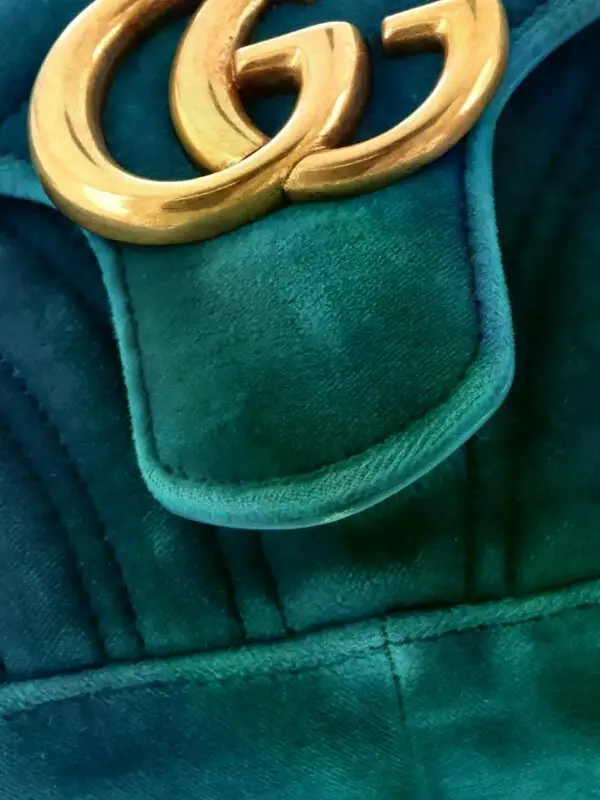 Gucci Gg Marmont Flap Bag Matelasse Velvet Small Shoulder Bag