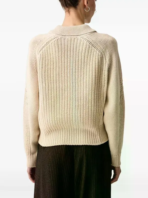 SESSUN Afang Button-detail Ribbed Sweater