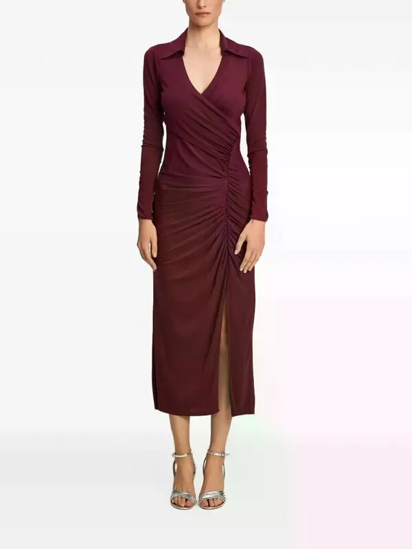 Cinq À Sept Fabia Ruched Midi Dress
