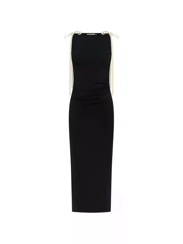 Anna Quan Testino Tie-strap Gathered Midi Dress