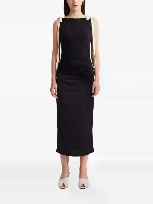 Anna Quan Testino Tie-strap Gathered Midi Dress