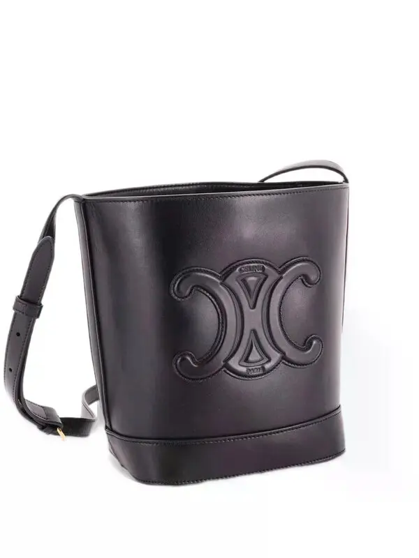 Celine Cuir Triomphe Leather Small Bucket Bag