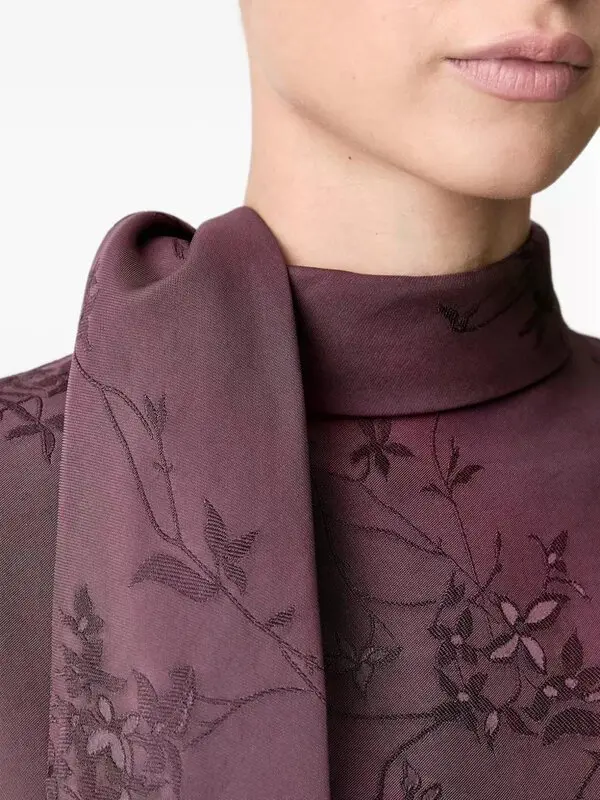 Stine Goya Floral-embroidered Pussy-bow Blouse