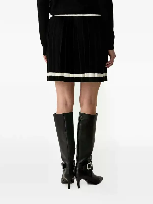 SILVIAN HEACH Pleated Stripe-trim Mini Skirt