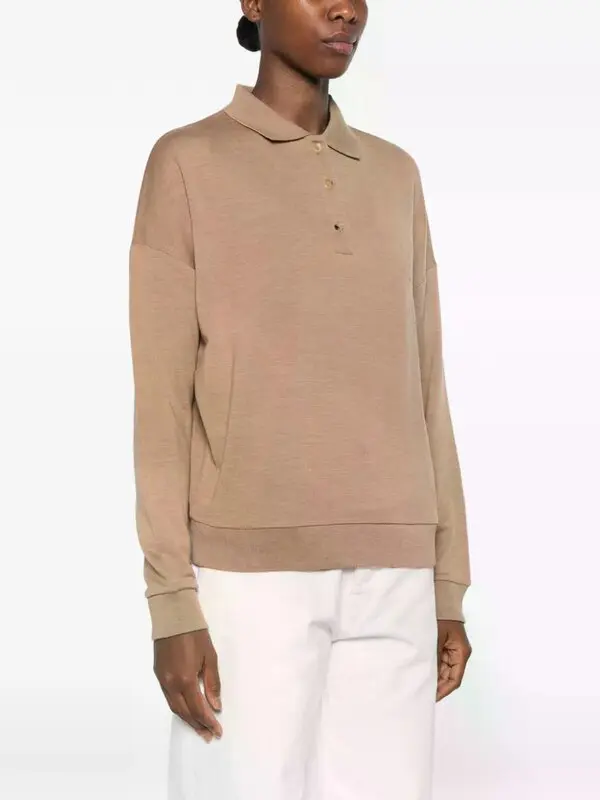 Max Mara Polo-collar Drop-shoulder Sweater