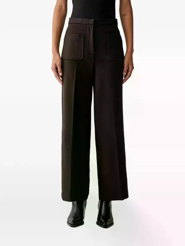 SESSUN Alberwool Patch-pocket Cropped Trousers