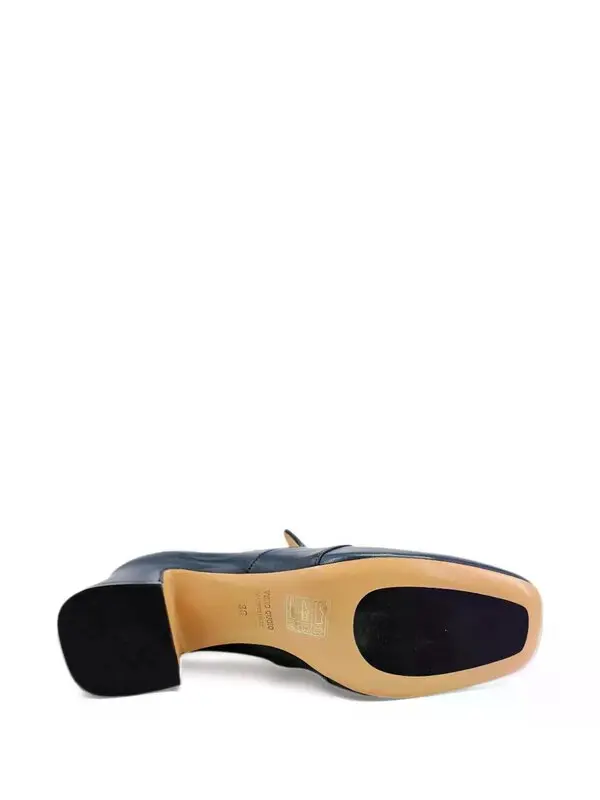 MADISON MAISON Leather Bit-detail Heeled Loafers