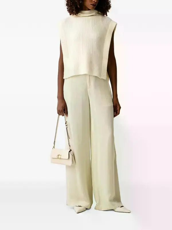Patrizia Pepe Ribbed-knit Sleeveless Sweater
