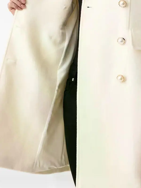 SILVIAN HEACH Double-breasted Faux-pearl Coat