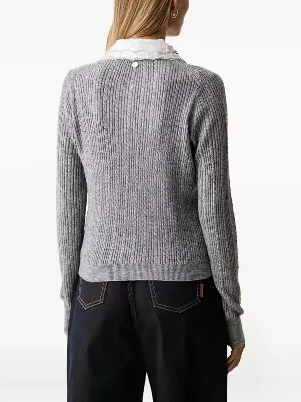 SILVIAN HEACH Cable-knit Embellished Cardigan