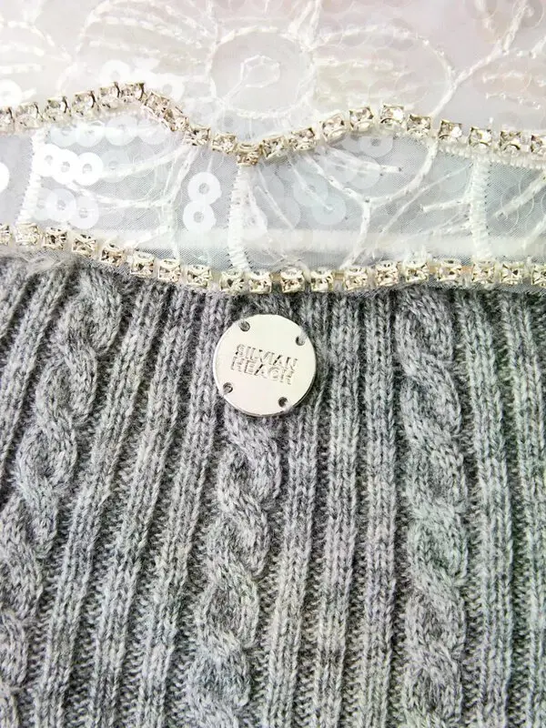SILVIAN HEACH Cable-knit Embellished Cardigan