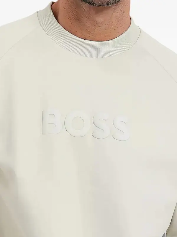 BOSS Crew-neck Sweatshirt With A Puffed Logo