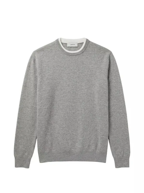 LARDINI Crew-neck Layered-effect Sweater