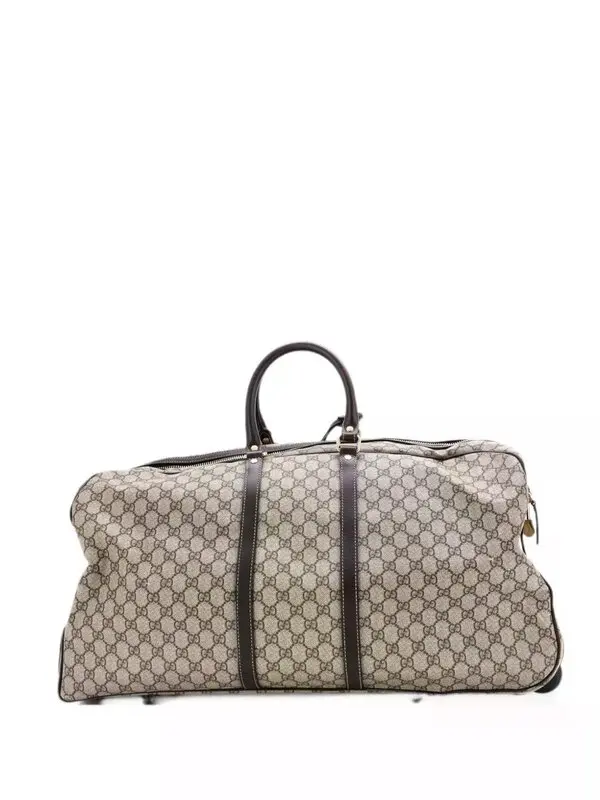 Gucci Rolling Duffle Bag Gg Coated Canvas Large Travel Bag