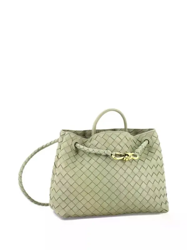 Bottega Veneta Andiamo Top Handle Bag Intrecciato Nappa Medium Satchel - Neutrals