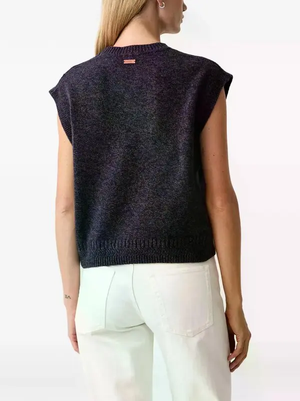 SESSUN Fabinino Ribbed-trim Sweater Vest