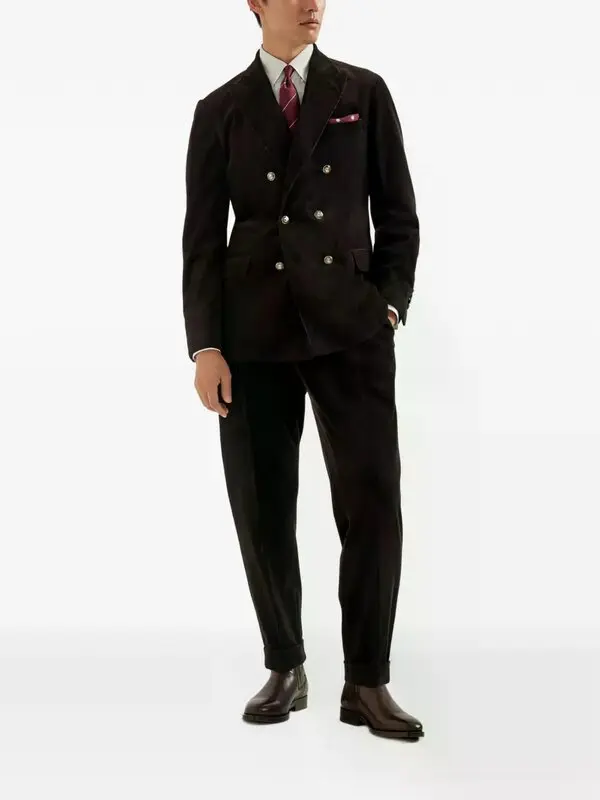 Brunello Cucinelli Double-breasted Corduroy Suit