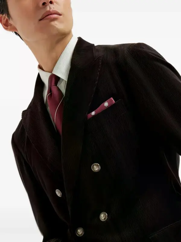Brunello Cucinelli Double-breasted Corduroy Suit