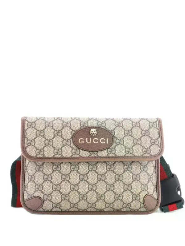 Gucci Neo Vintage Flap Gg Coated Canvas Belt Bag