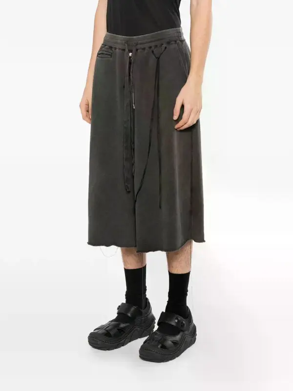 MIDORIKAWA Faded Raw-cut Shorts