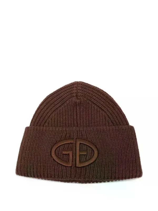 Goldbergh Valerie Logo-patch Ribbed-knit Beanie Hat