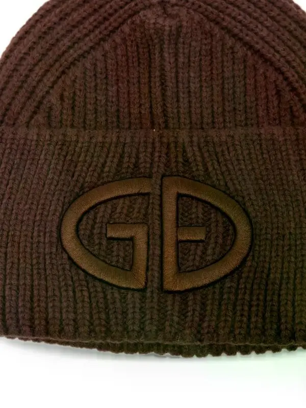 Goldbergh Valerie Logo-patch Ribbed-knit Beanie Hat