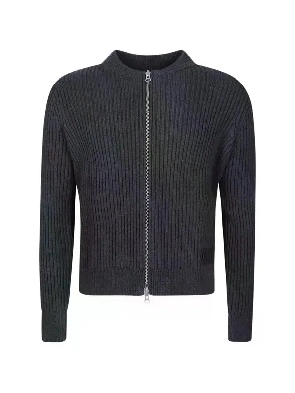 Carrera Eyewear Ash Ribbed-knit Bomber Cardigan - Grey