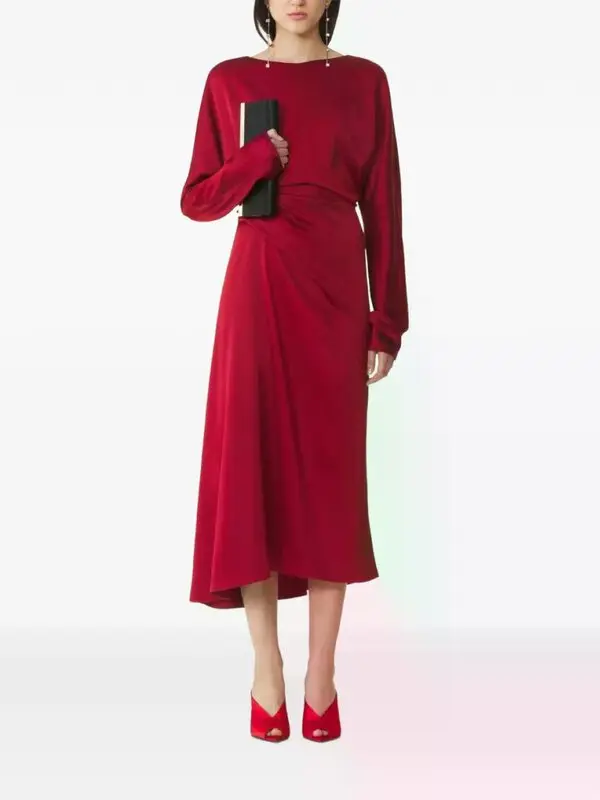 LANVIN Fitted Satin Dress With Button Detail