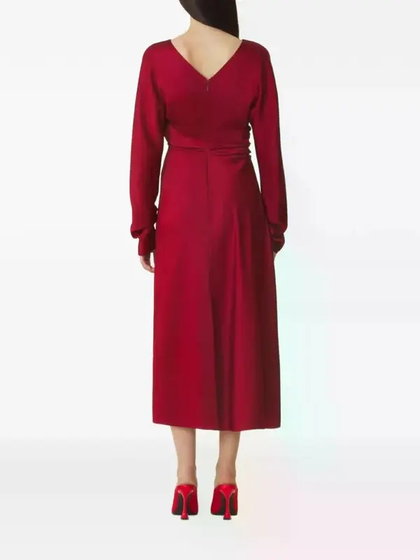 LANVIN Fitted Satin Dress With Button Detail