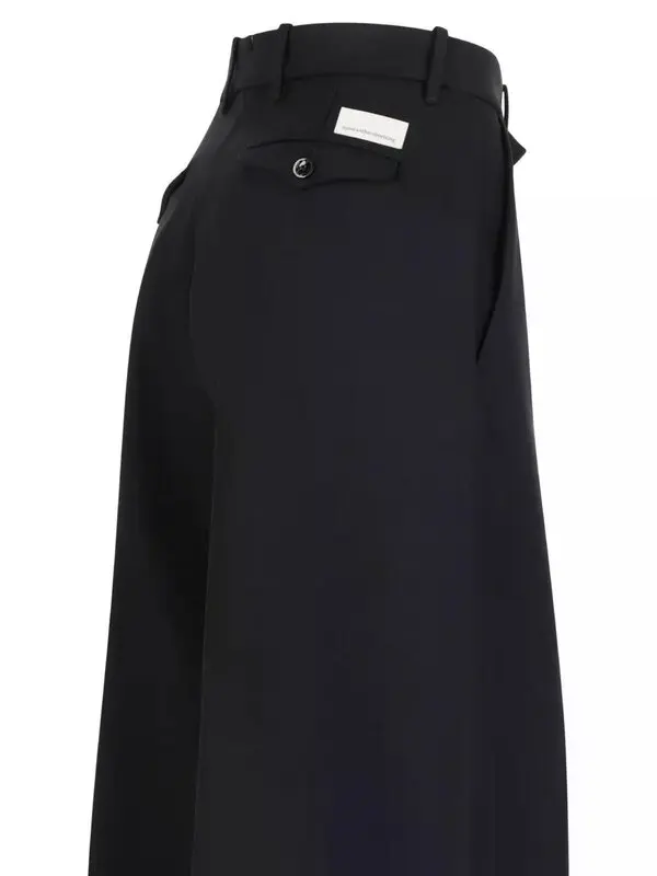 NINE:INTHE:MORNING Pressed-crease Wool Palazzo Pants