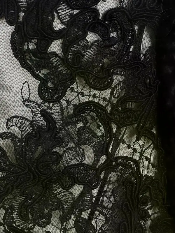 Ermanno Scervino Lace-panelled Velvet Top