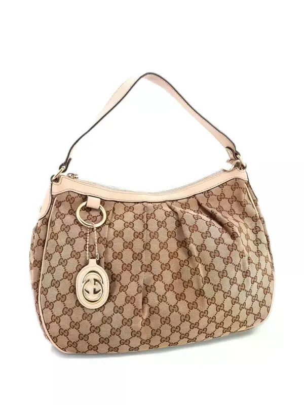 Gucci Sukey Gg Canvas With Leather Medium Hobo Bag