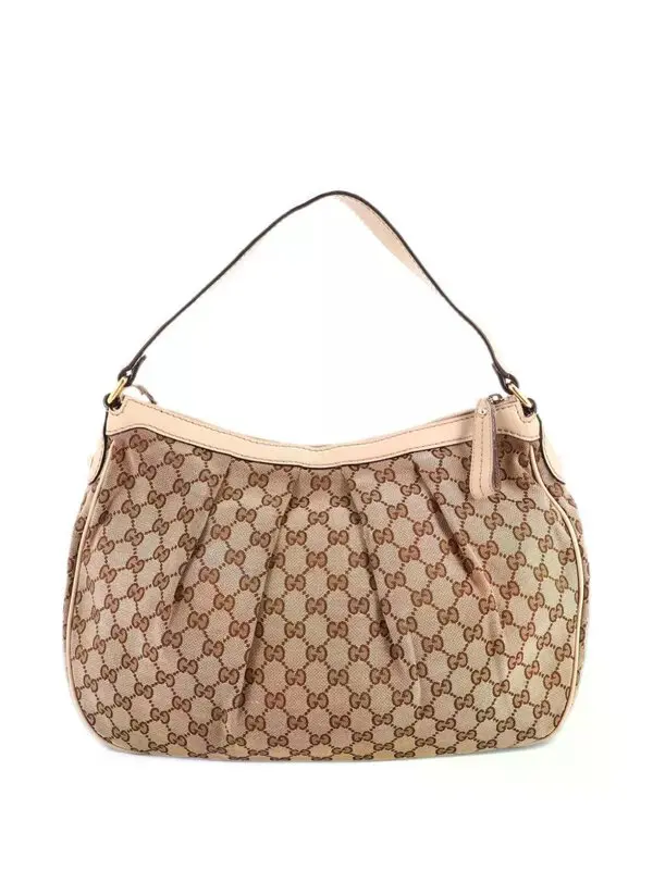 Gucci Sukey Gg Canvas With Leather Medium Hobo Bag