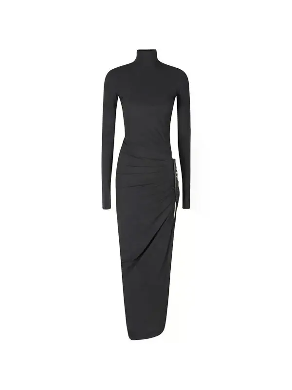 AMAZUIN Adriene Ruched Maxi Cut-out Dress