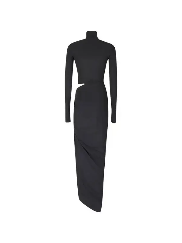 AMAZUIN Adriene Ruched Maxi Cut-out Dress