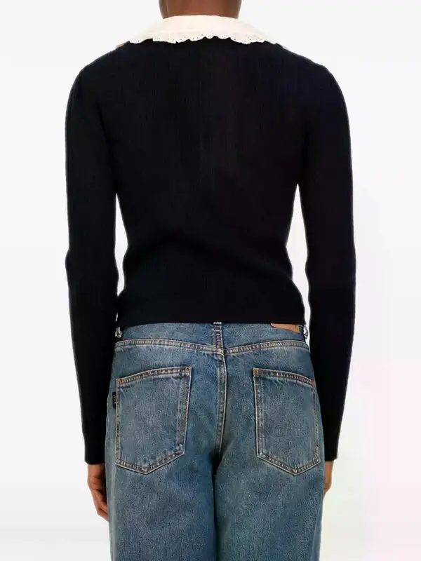Alessandra Rich Cable-knit Cropped Cardigan