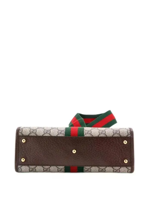 Gucci Ophidia Cut Out Handle Bag Gg Coated Canvas With Leather Small Shoulder Bag