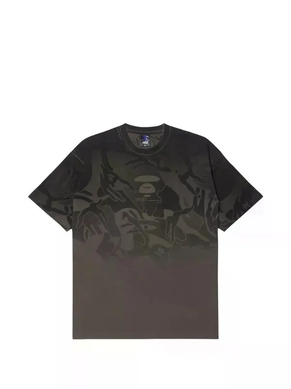 AAPE BY *A BATHING APE Moonface Camo-gradient T-shirt - Grey