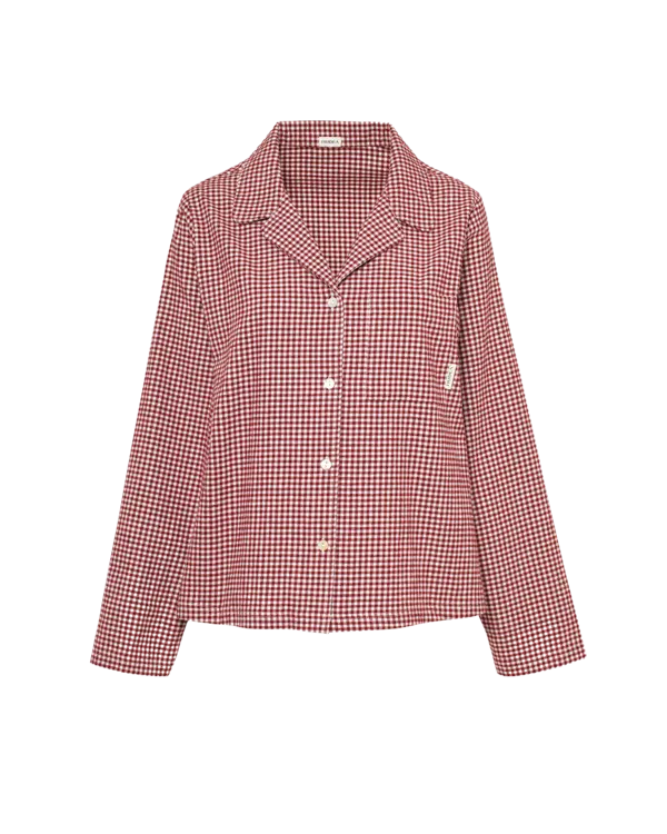 NUDEA The Classic Flannel Pj Set Mulberry Gingham - Red