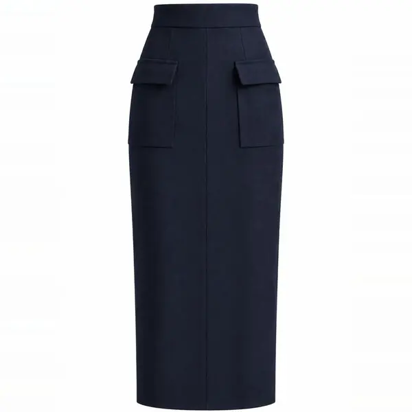 THE ETHOS STUDIO Pillar Skirt Navy