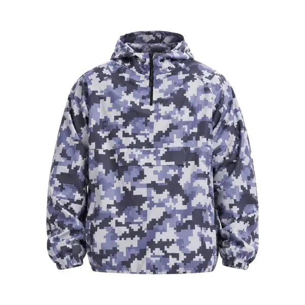 MYSIMPLICATED Water Repellent Windbreaker Pixel Camo Design W