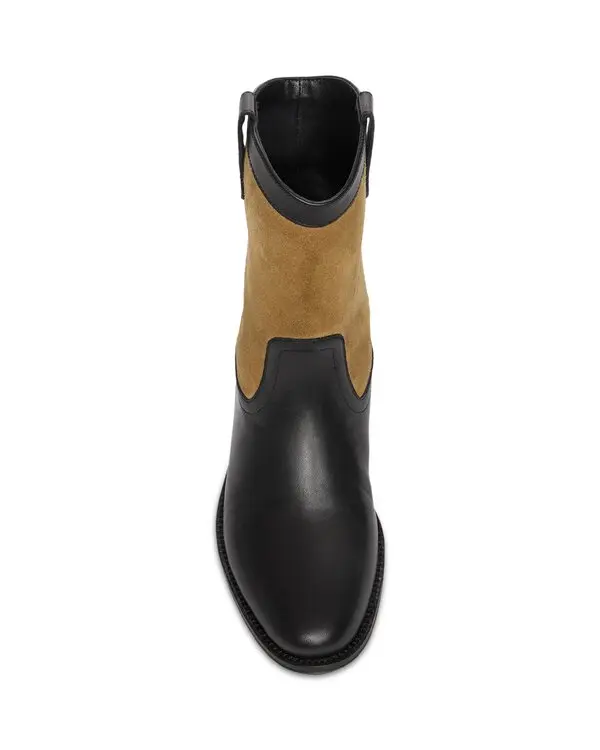 Paige Rye Suede & Leather Mid Calf Boots