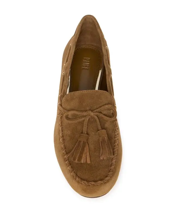 Paige Ezra Suede Moccasin Flats