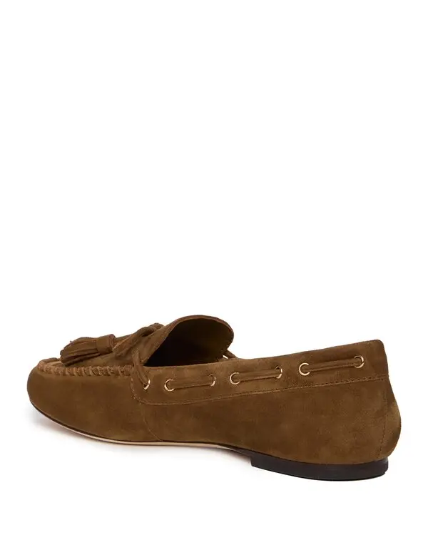 Paige Ezra Suede Moccasin Flats