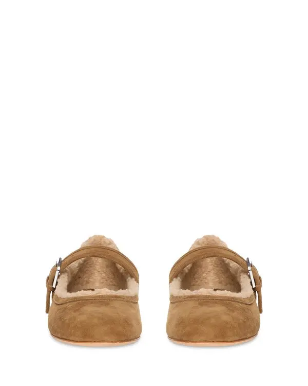 Paige Joelle Suede Faux Shearling Lined Mary Jane Flats