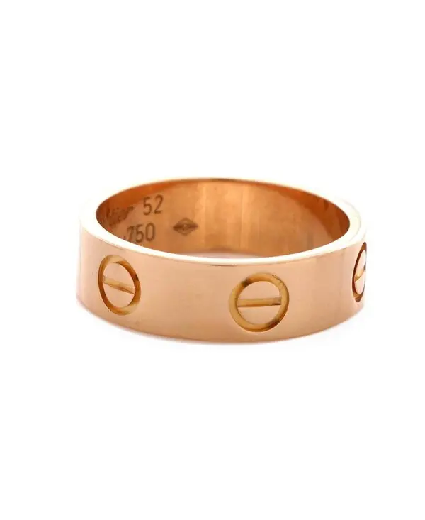 CARTIER Love Band Ring 18k Rose Gold