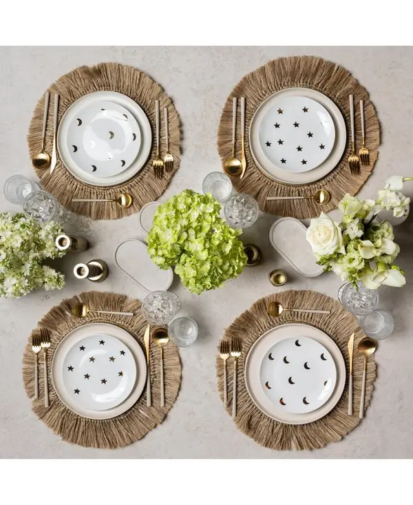 HOUSE OF REVELRY Charmed Moon Bone China Salad Plate, Set Of 4