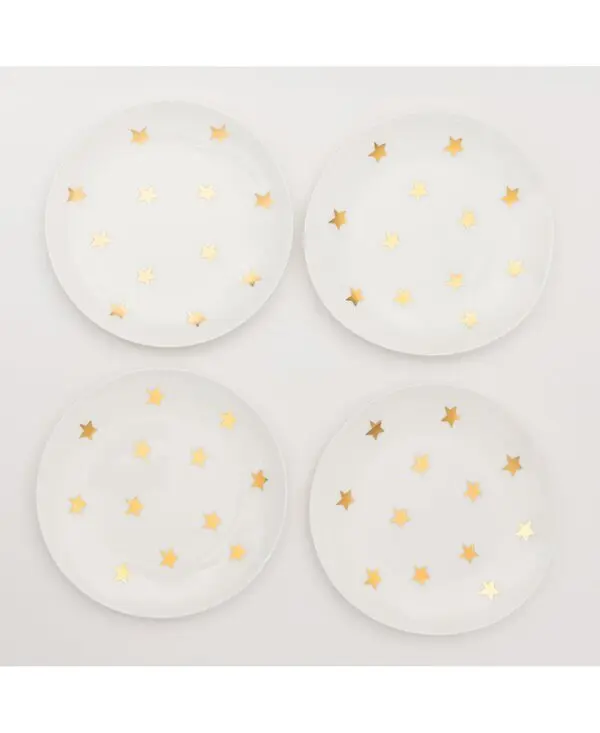 HOUSE OF REVELRY Charmed Star Bone China Salad Plate, Set Of 4